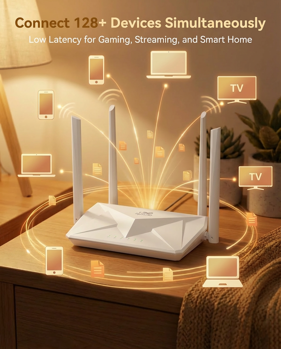 InHand Networks AX3000 Wi-Fi 6 Router, Dual Band Gigabit Wireless Rout